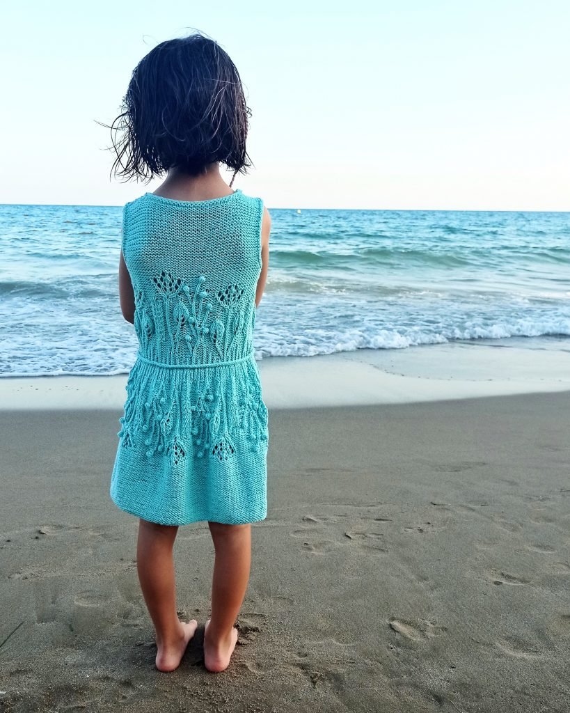 Knitting pattern for girls. Dress-top-sweater Lore - ileradebu