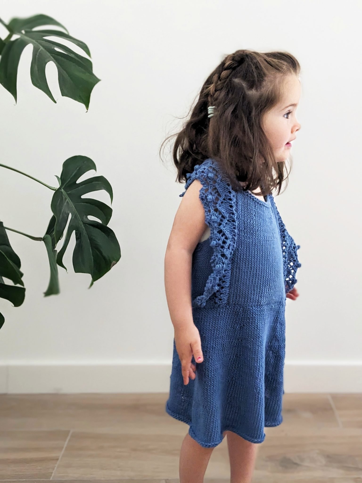 Nora dress lace straps knitting pattern - ileradebu