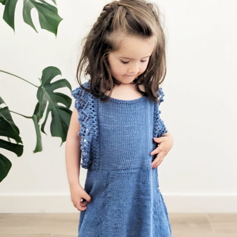 Nora dress lace straps knitting pattern - ileradebu