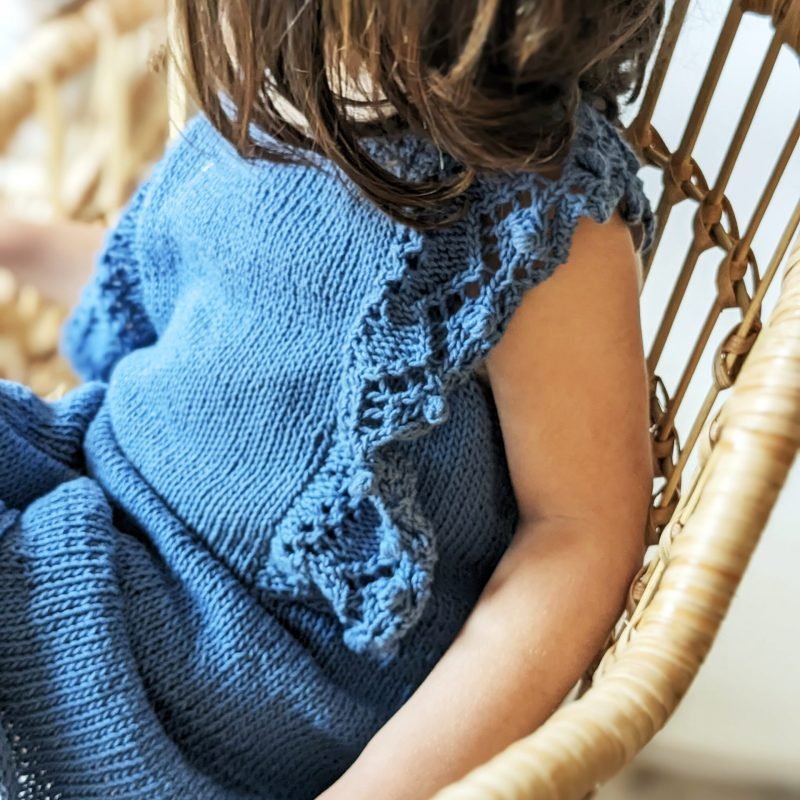 Nora dress lace straps knitting pattern - ileradebu